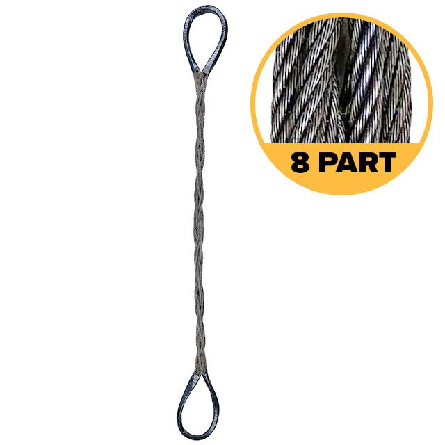 8 Part Braided Wire Rope Slings
