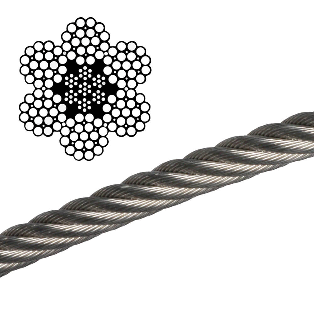 6x19 Wire Rope - 6x25 Wire Rope - 6 x 19 Wire Rope