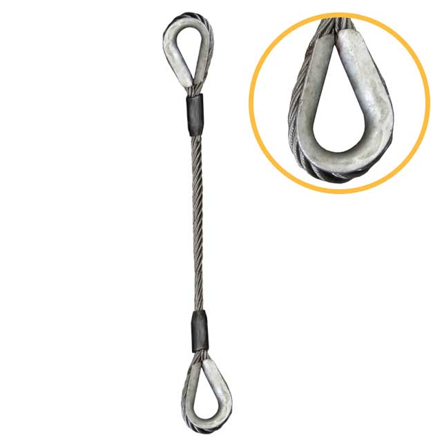 Steel Single Leg Wire Rope Slings