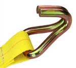2" J-Hook Tie Down Straps | 2" Wire Hook Ratchet Straps
