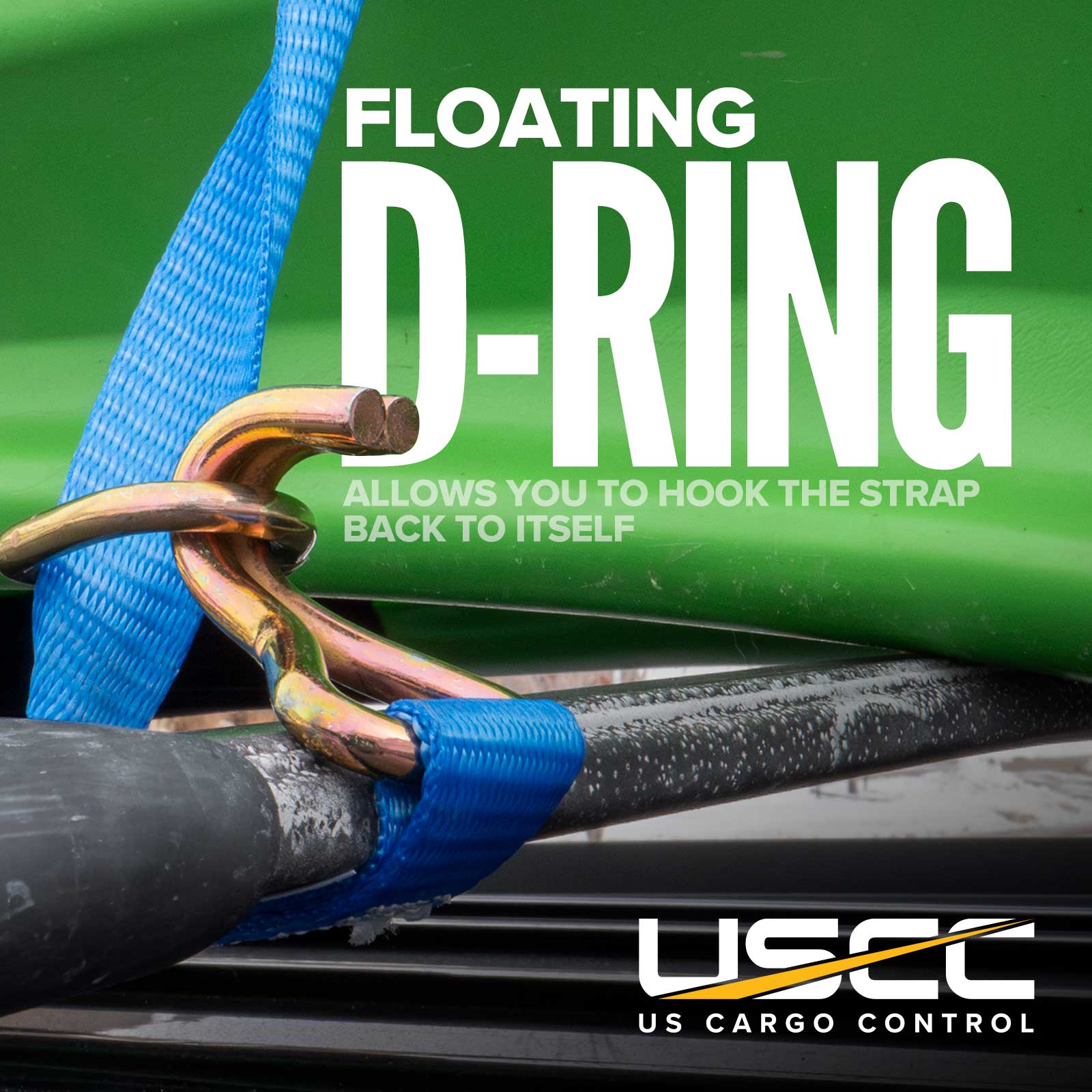 1" x 20' Ratchet Strap w/ J-Hook & D-Ring | 10-Pack