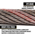 1/2" 19x7 Rotation-Resistant Wire Rope - 21,600 lbs. BS
