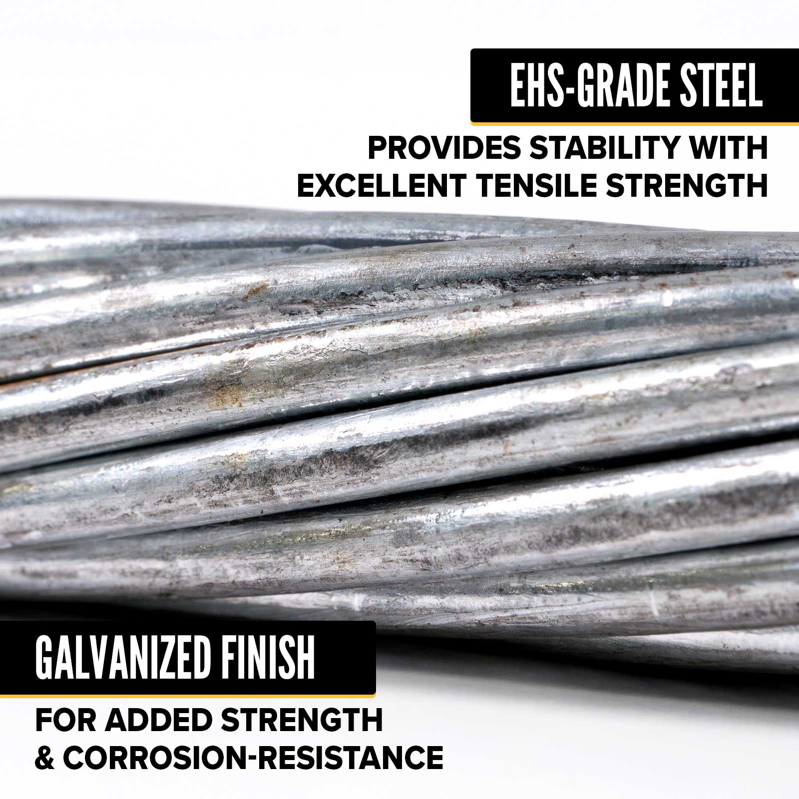 3/4" 1x19 EHS Galvanized Guy Wire - 58,300 lbs. BS
