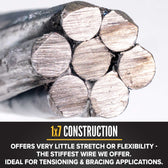1/2" 1x7 EHS Galvanized Guy Wire - 26,900 lbs. BS