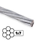 5/8" 1x7 EHS Galvanized Guy Wire - 42,400 lbs. BS