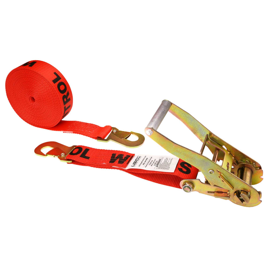 2" Ratchet Tie Down Straps with Flat, Twisted & Swivel Snap Hooks