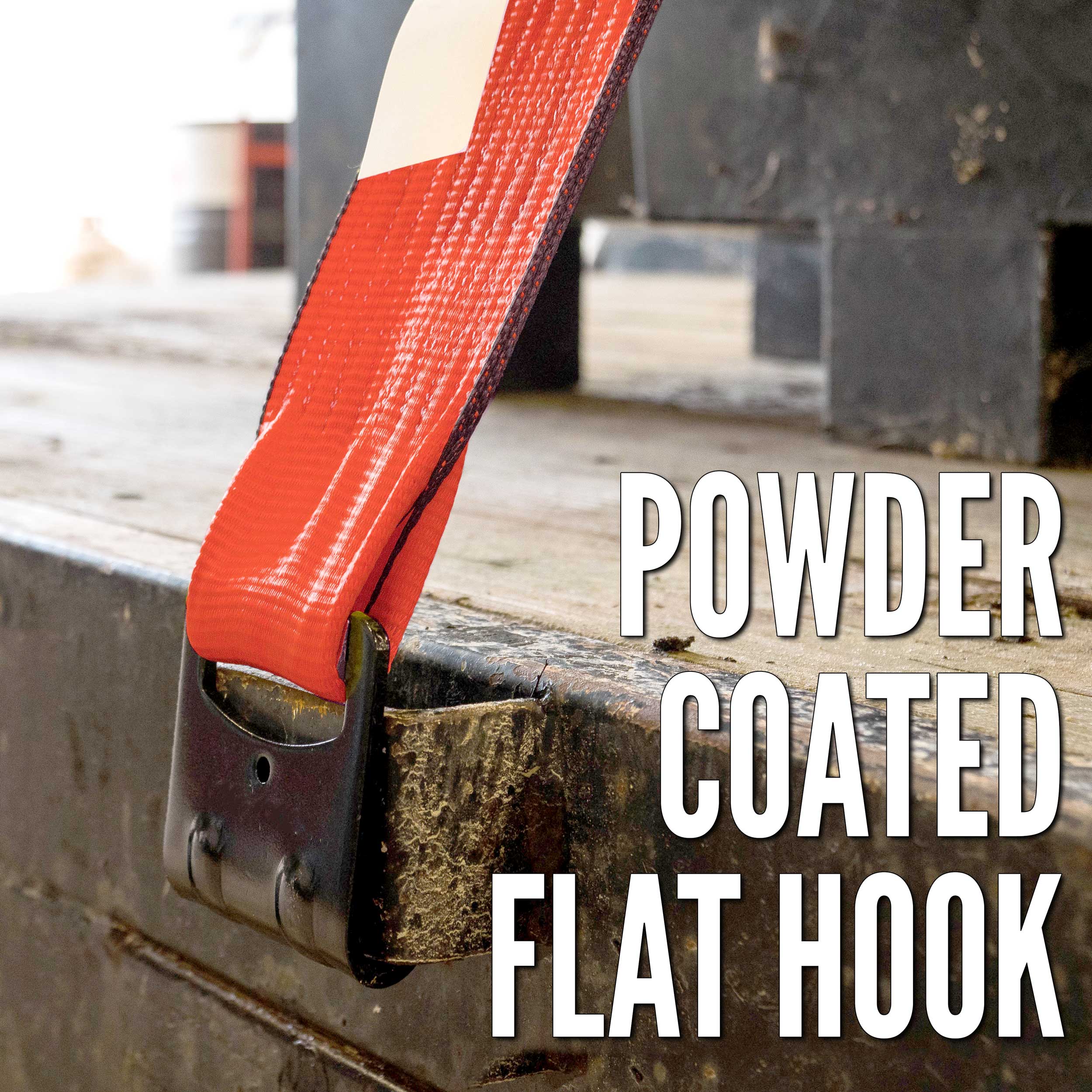3" X 30' Trailer Winch Strap with Flat Hook | Red