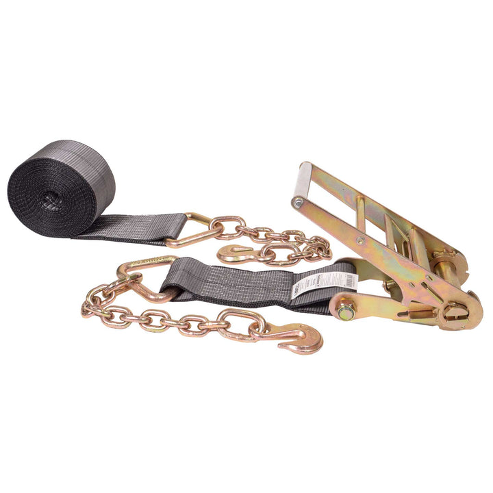 4" Ratchet Straps with Chain Ends | 4" Chain Extension Ratchet Straps