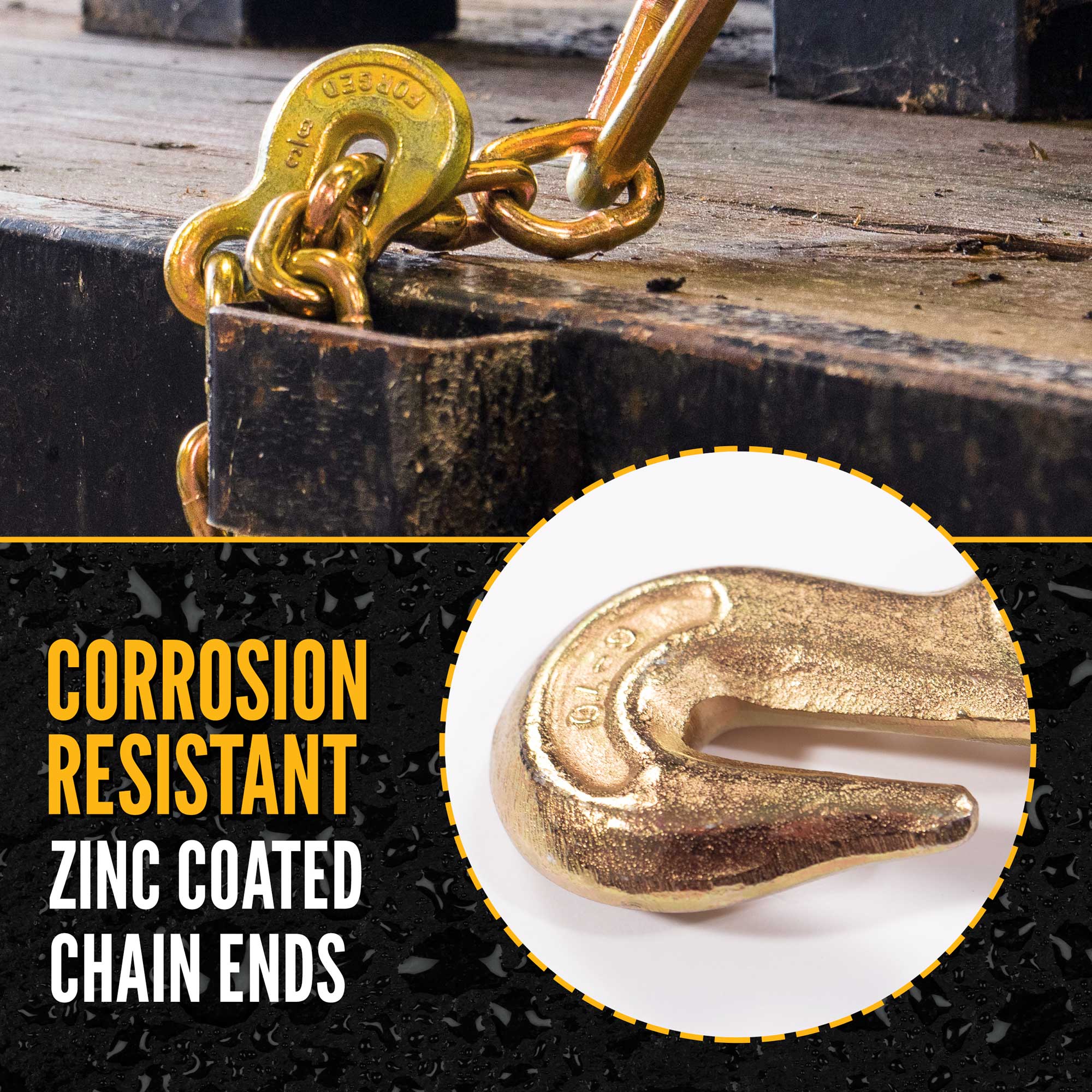 BlackLine 4" x 30' Trailer Winch Strap with 18" Chain End