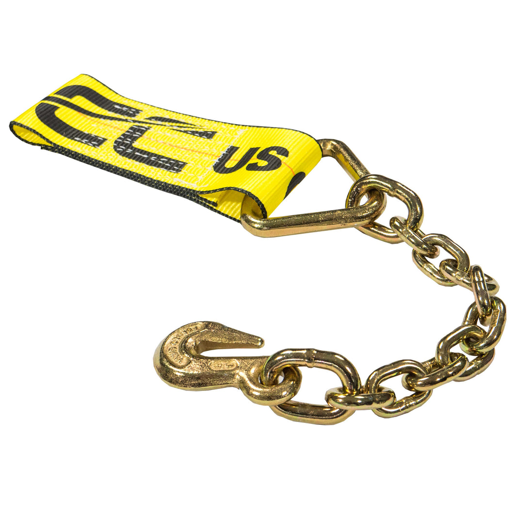 4" Ratchet Straps with Chain Ends | 4" Chain Extension Ratchet Straps