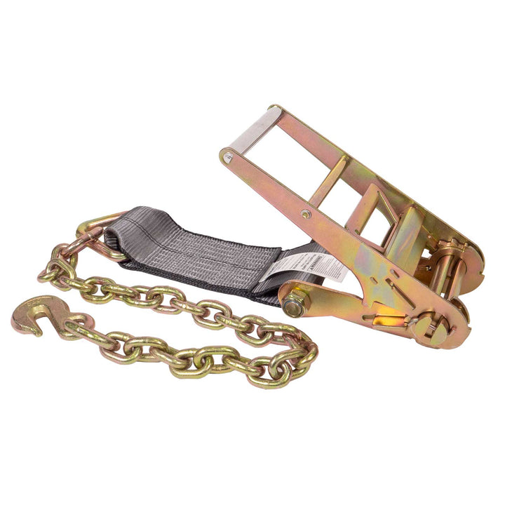 4" Ratchet Straps with Chain Ends | 4" Chain Extension Ratchet Straps