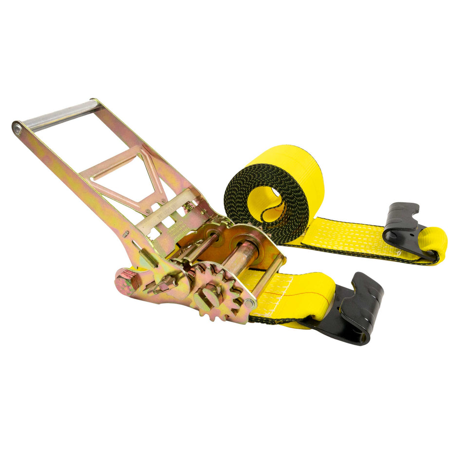 4" Ratchet Straps with Flat Hooks