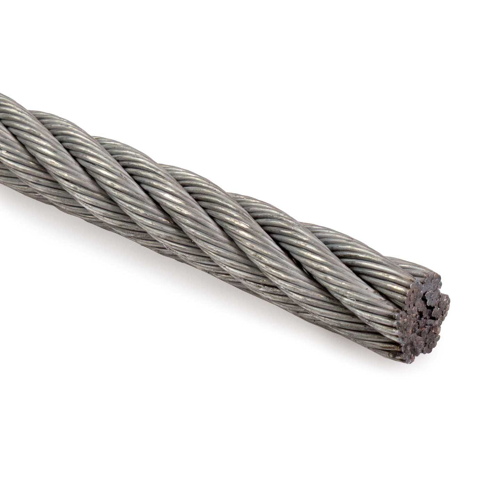 1/2" 6x19 Galvanized Wire Rope - EIPS IWRC | 26,000 lbs. BS - Domestic
