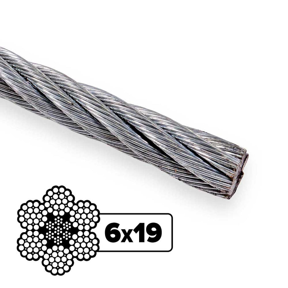 6x19 Wire Rope - 6x25 Wire Rope - 6 x 19 Wire Rope