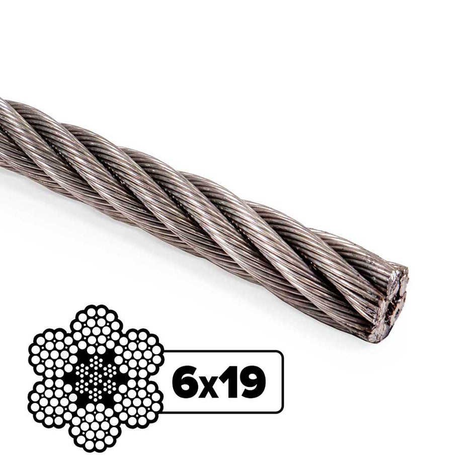 6x19 Stainless Steel Wire Rope - Type 304 IWRC