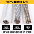 1/8" 7x19 Vinyl-Coated Galvanized Aircraft Cable - 2,000 lbs. BS