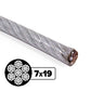 1/8" 7x19 Vinyl-Coated Galvanized Aircraft Cable - 2,000 lbs. BS