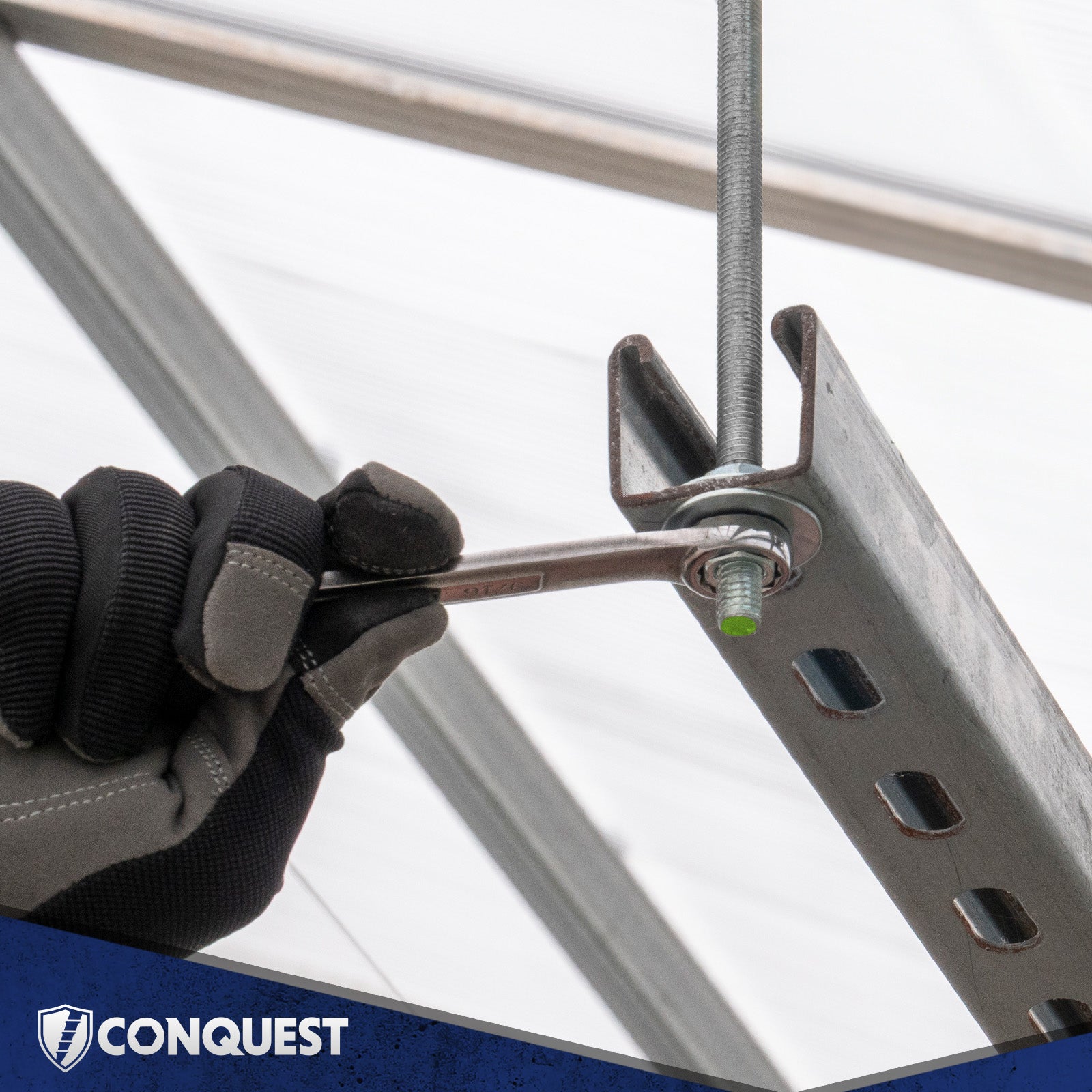 Conquest 3/8" x 1.5' A307 Coarse Threaded Rod - Hot Dip Galvanized
