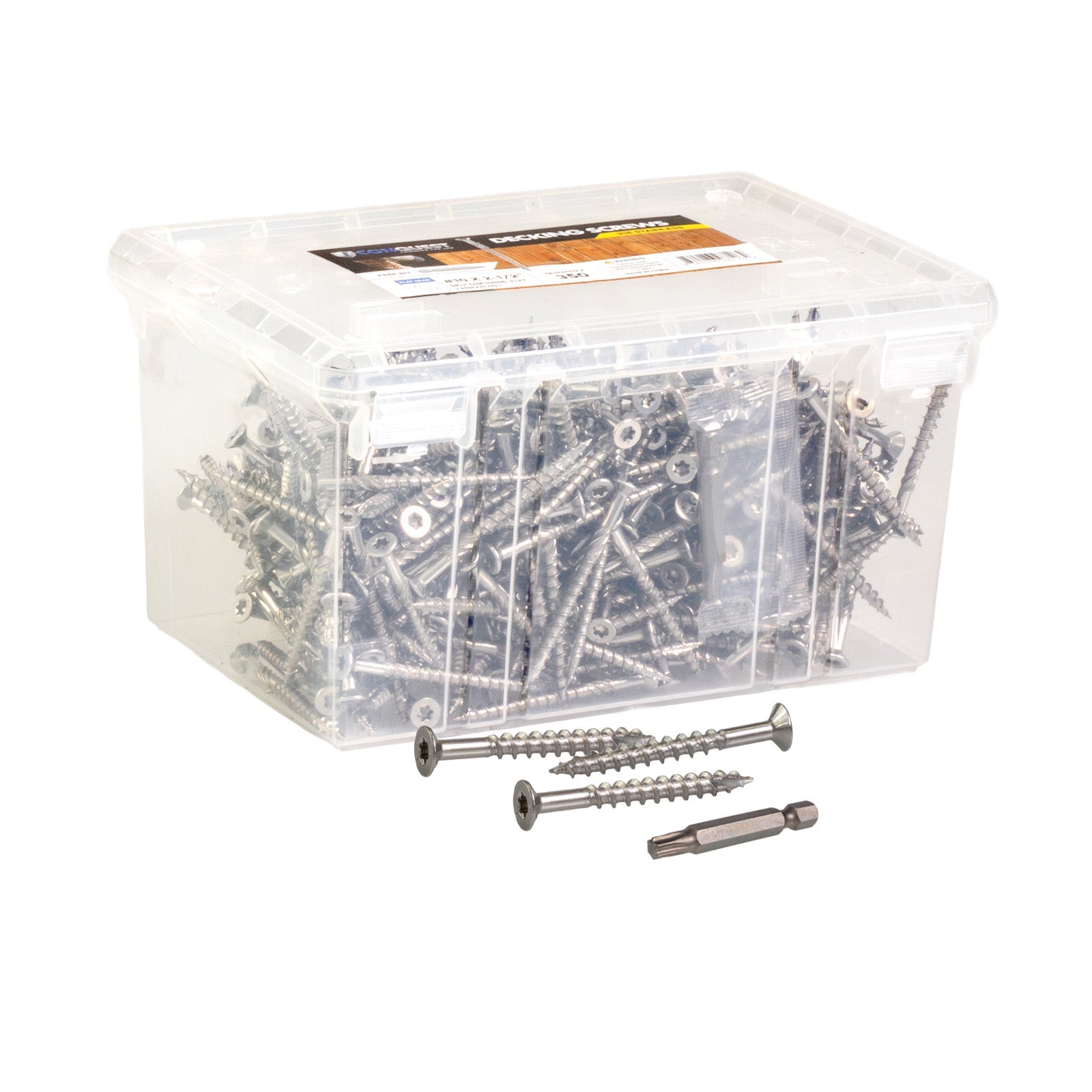 #10 x 2-1/2" Conquest T25 Bugle Head Deck Screws - 316 Stainless Steel ...