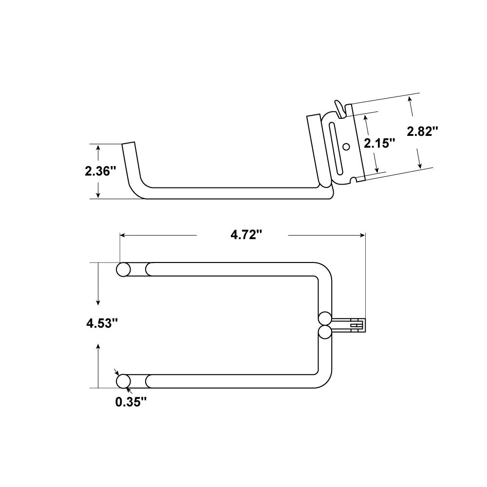 E-Track Hook with Dual Arms | E-Track Utility Hook | USCC