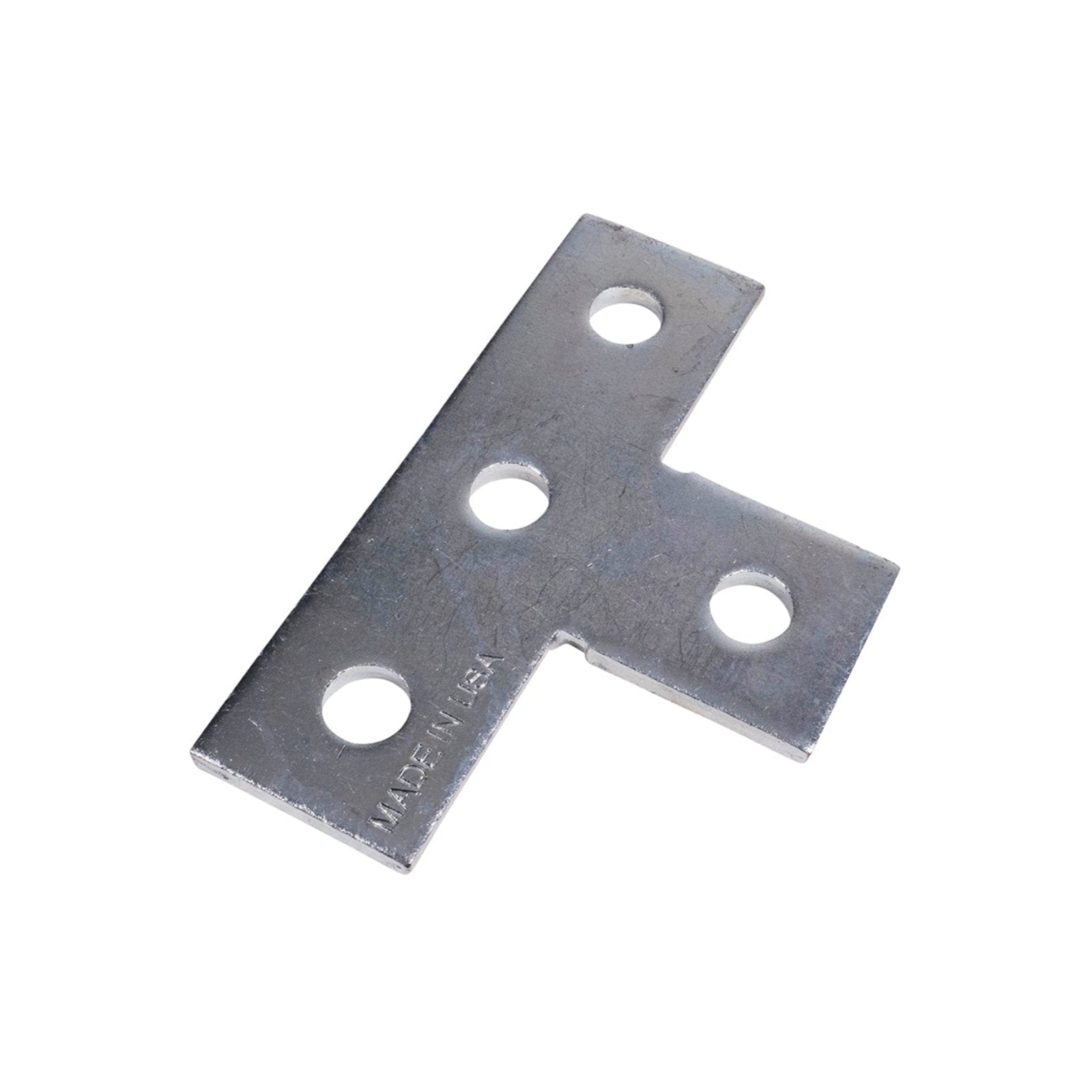 4-Hole Flat Tee Plate - Electro-Galvanized