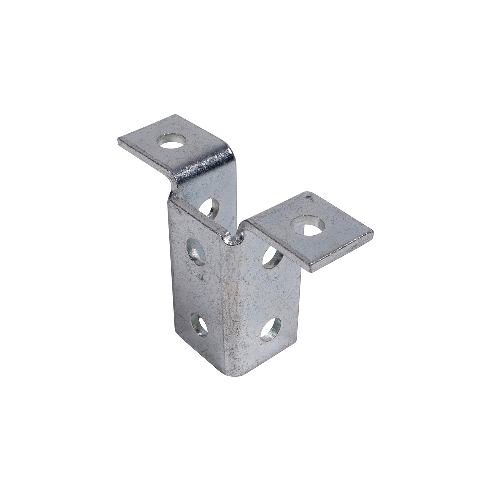 8-Hole 2-Way Channel Wing Connector - Electro-Galvanized