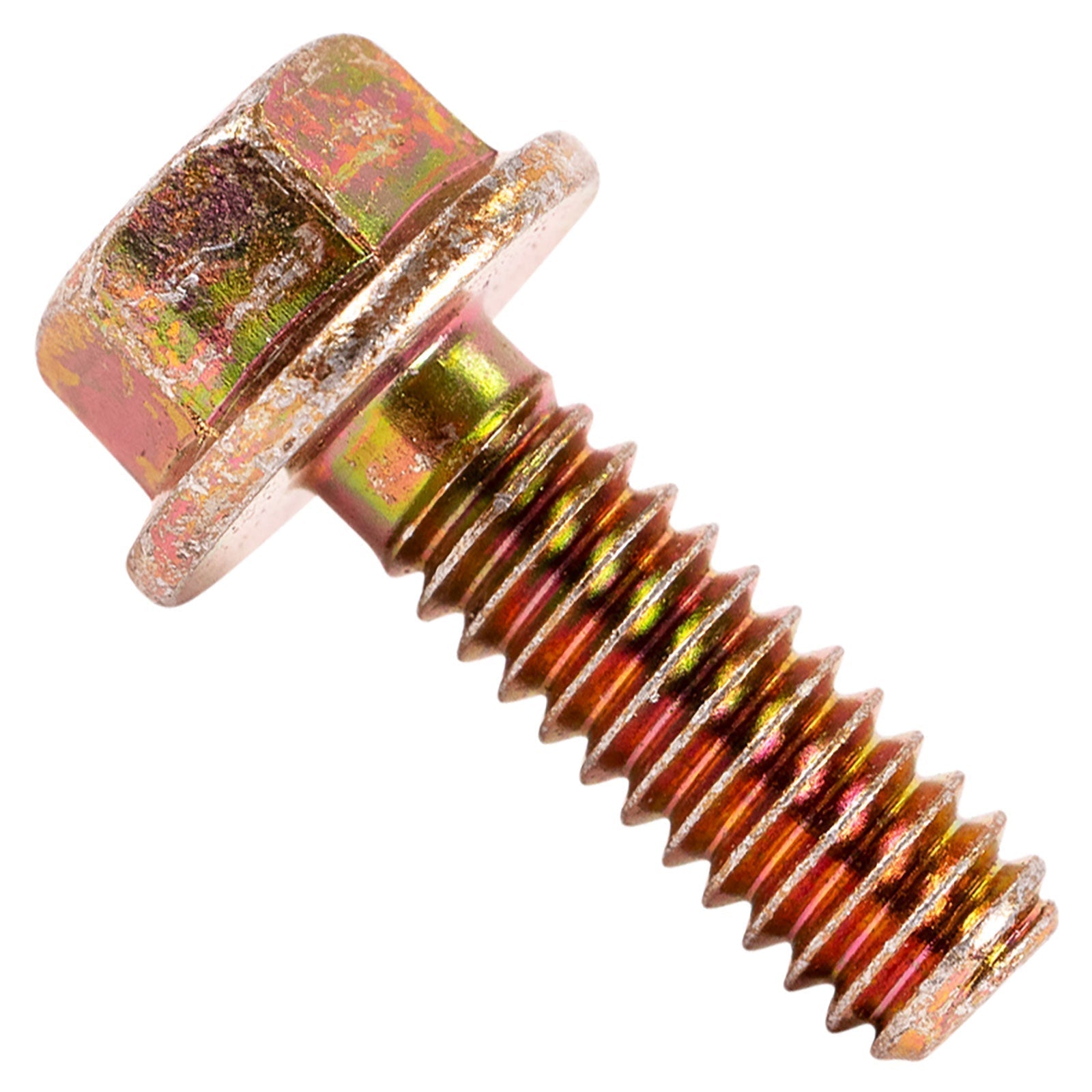1/4" x 3/4" Conquest Grade 8 Non-Serrated Flange Bolt - Zinc Yellow