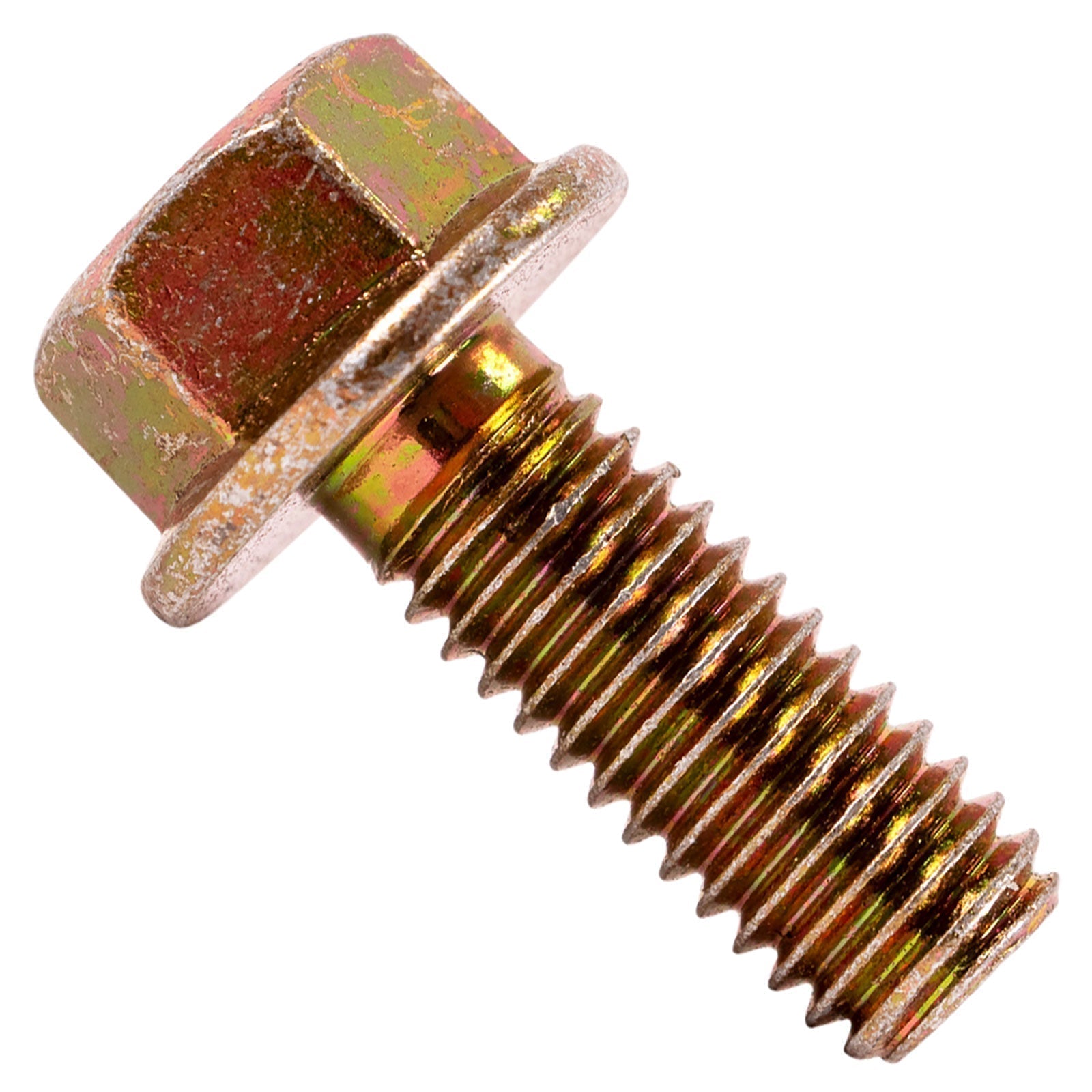 3/8" x 1" Conquest Grade 8 Non-Serrated Flange Bolt - Zinc Yellow
