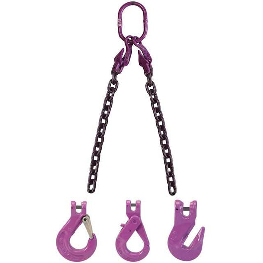 2 Leg Adjustable Chain Lifting Slings - Grade 100