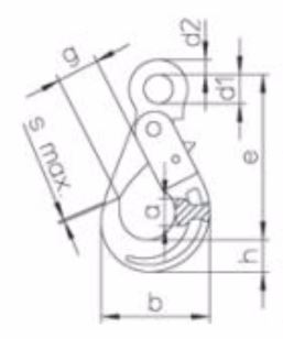 KWB 5/8" Eye Self-Locking Hook - Grade 100 %
