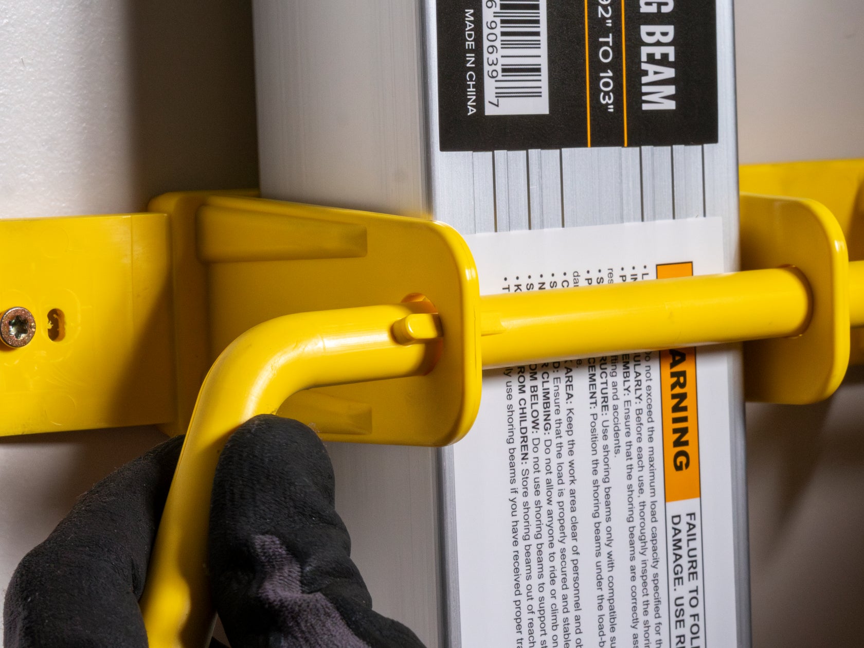 Yellow Rack Load Lock Holders - Enclosed Trailer Rack Systems