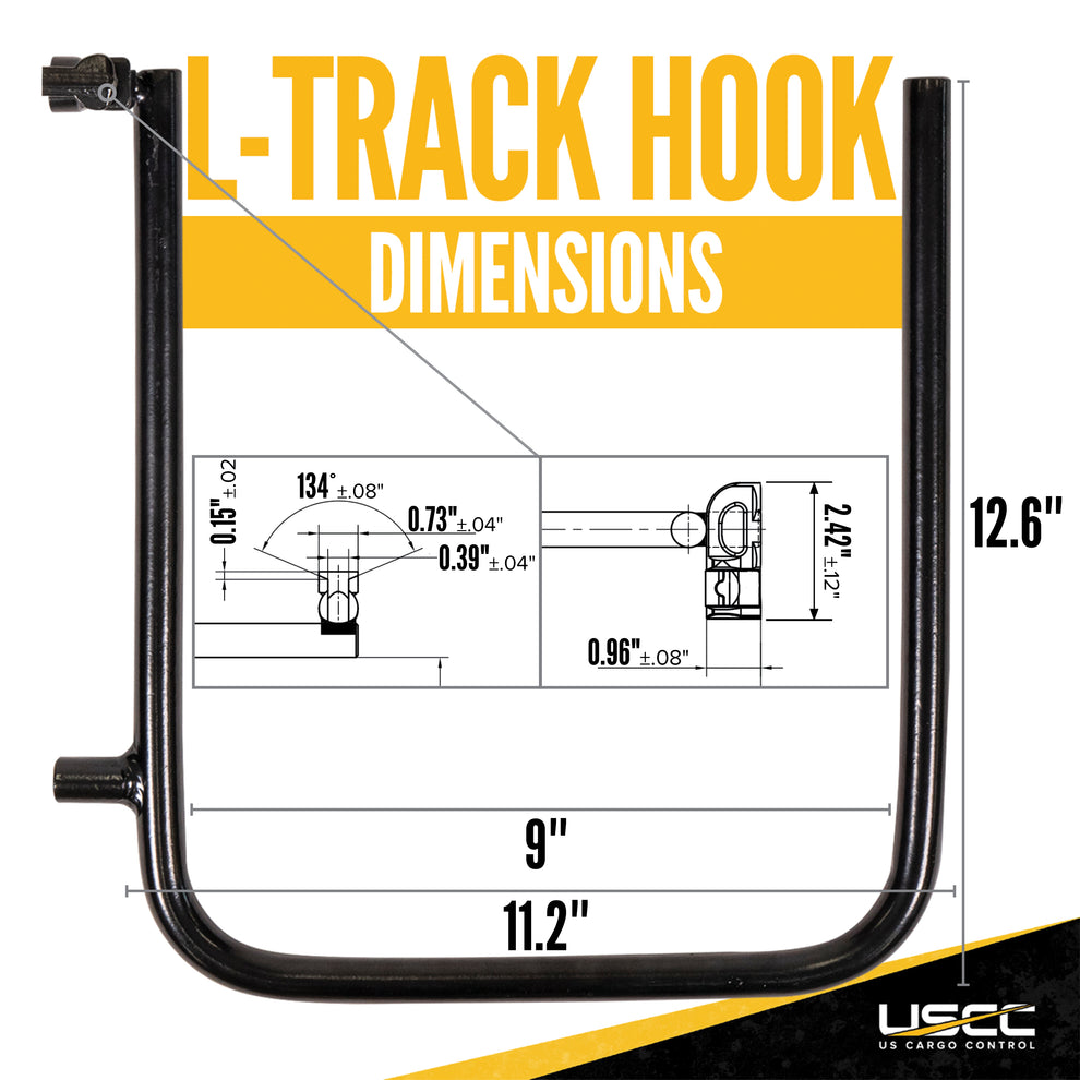 Large U-Shaped Hanging Hook for L-Track