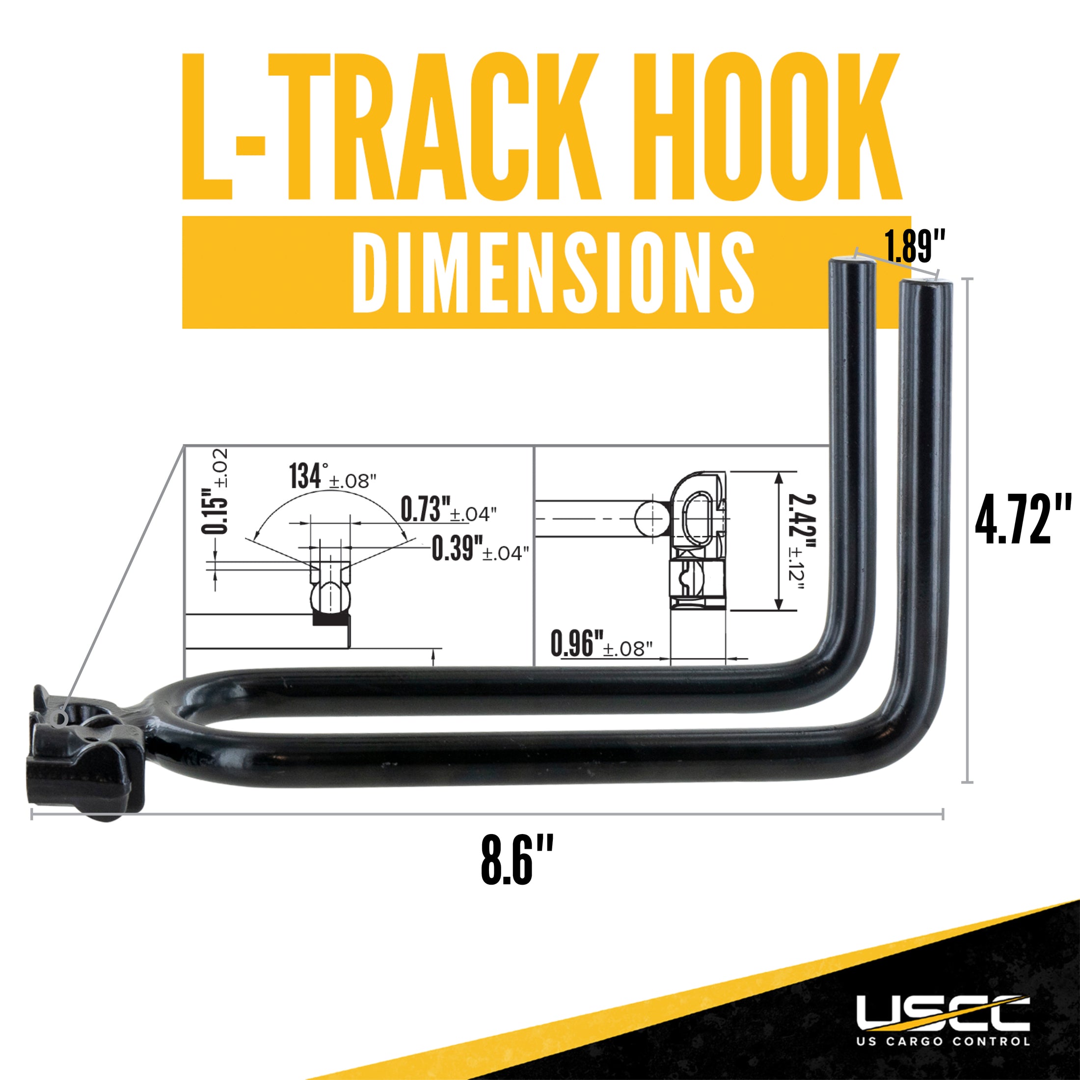 L-Track Dual Arm Hook for Tools | Tool L-Track Hook