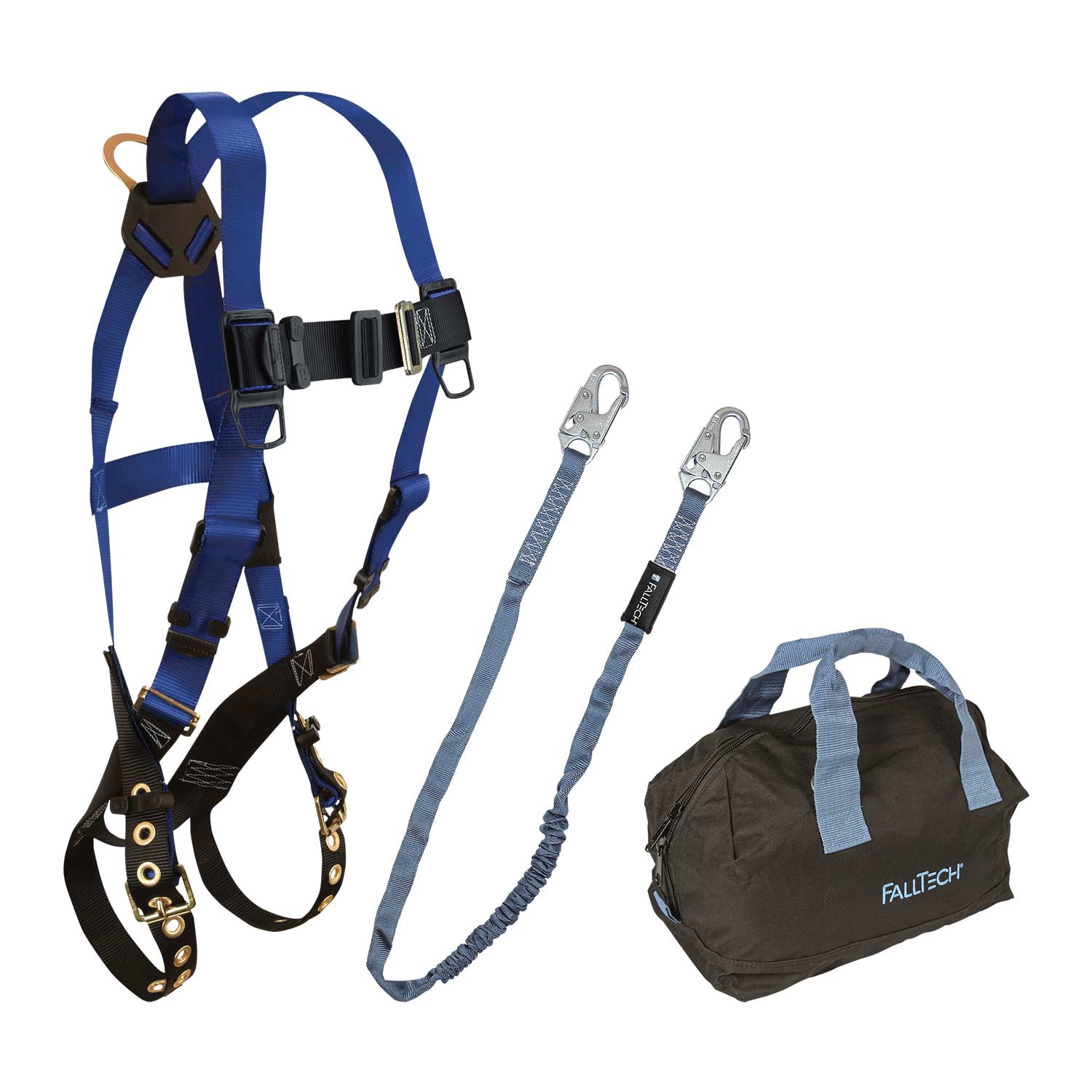 3 Piece Fall Protection Kit | Harness, Lanyard, Storage Bag