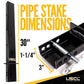 30" Flatbed Pipe Stakes | 30" Pipes Stakes for Flatbed