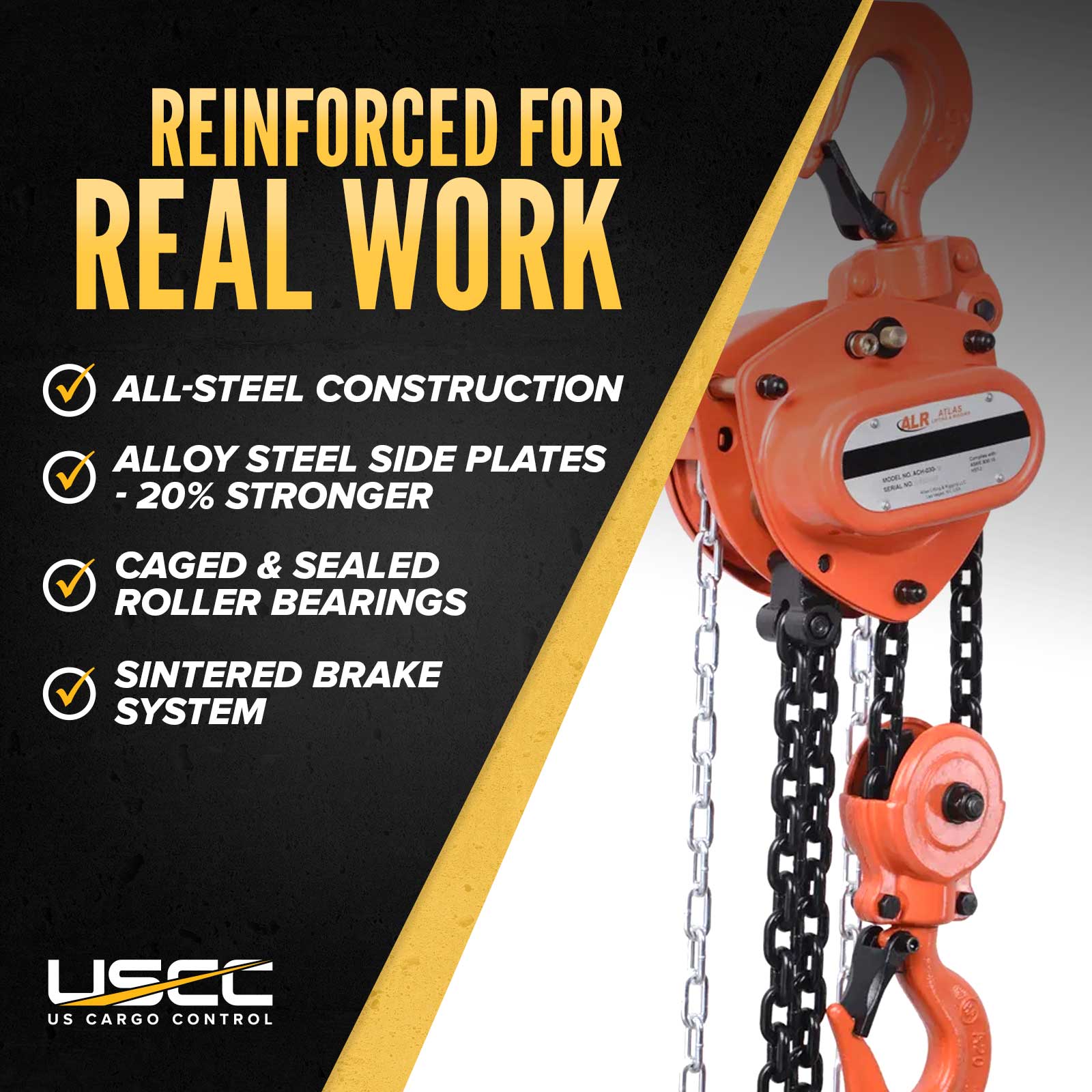 Atlas Hand Chain Hoist | 1 Ton x 10' Lift