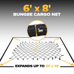 72" x 96" Bungee Cargo Netting | 32 Adjustable Hooks