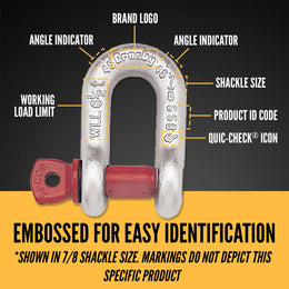 1/2" Crosby® G-210 Screw Pin Chain Shackle - 2 Ton
