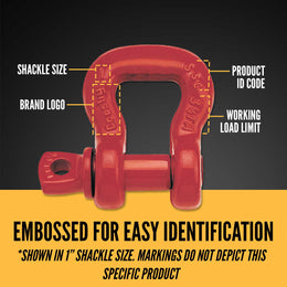 6" Crosby® Web Sling Shackle | S-253 Screw Pin Sling Saver | 50 Ton