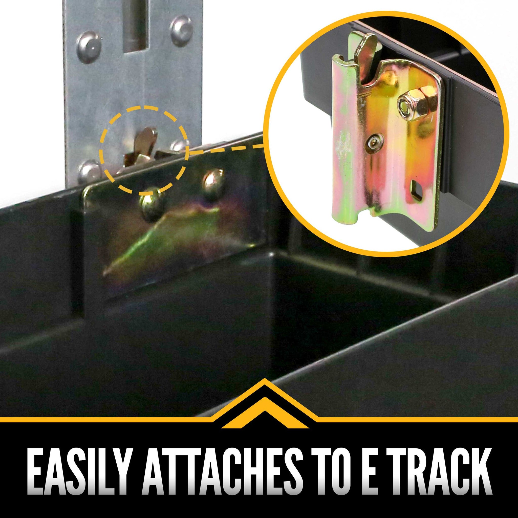 Plastic E-Track Basket for Storage |13" x 6-1/2" x 7-1/4"