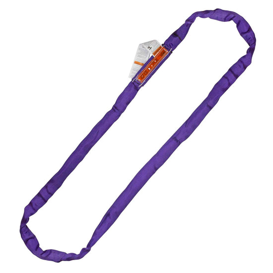8' Polyester Round Sling | Endless | 2,600 lbs. Cap. - Purple