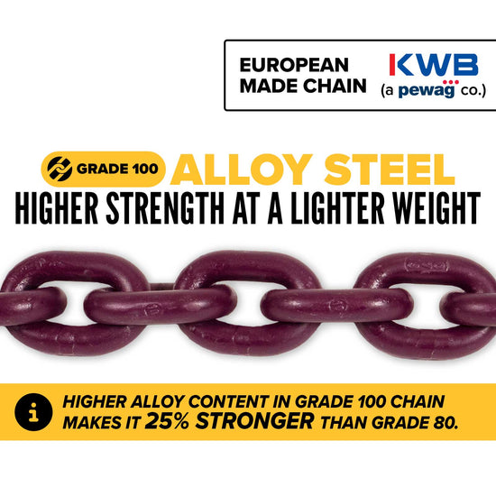 3/8" x 20' Tie Down Chain | Grade 100 Chain Tie Down