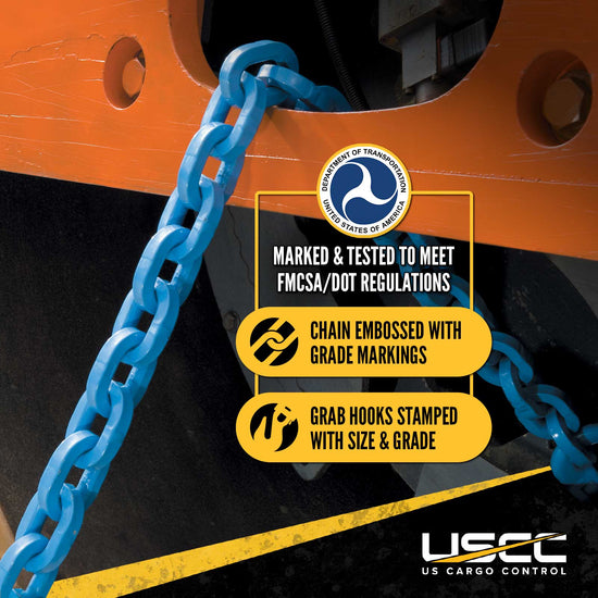 1/2" x 20' Tie Down Chain | Grade 120 Chain Tie Down