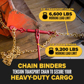 3/8" x 20' Transport Chain & Binder Kit | G70 Chain & Ratchet Binder