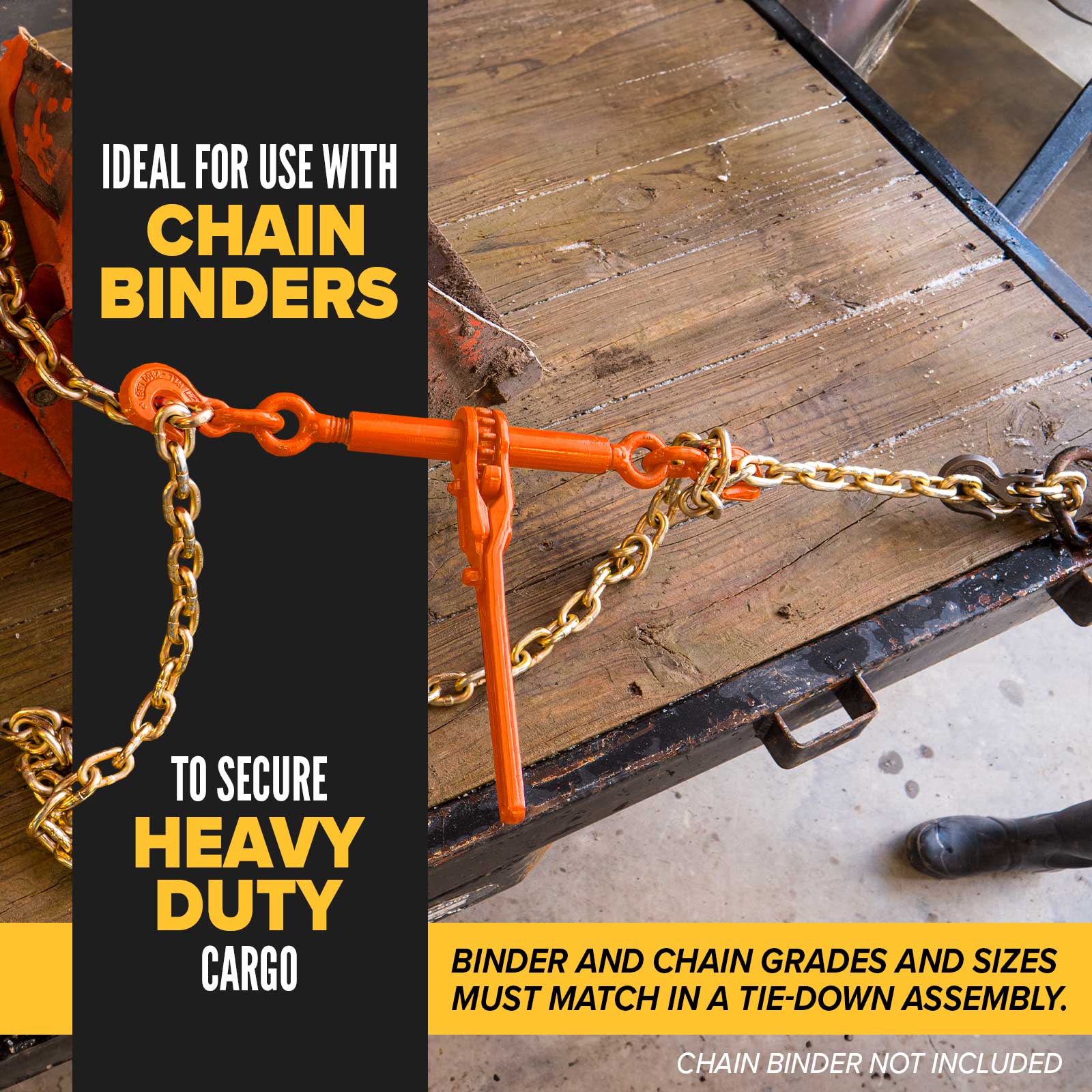 3/8" x 16' CM® Transport Chain | G70 Chain Tie Down | Made in USA