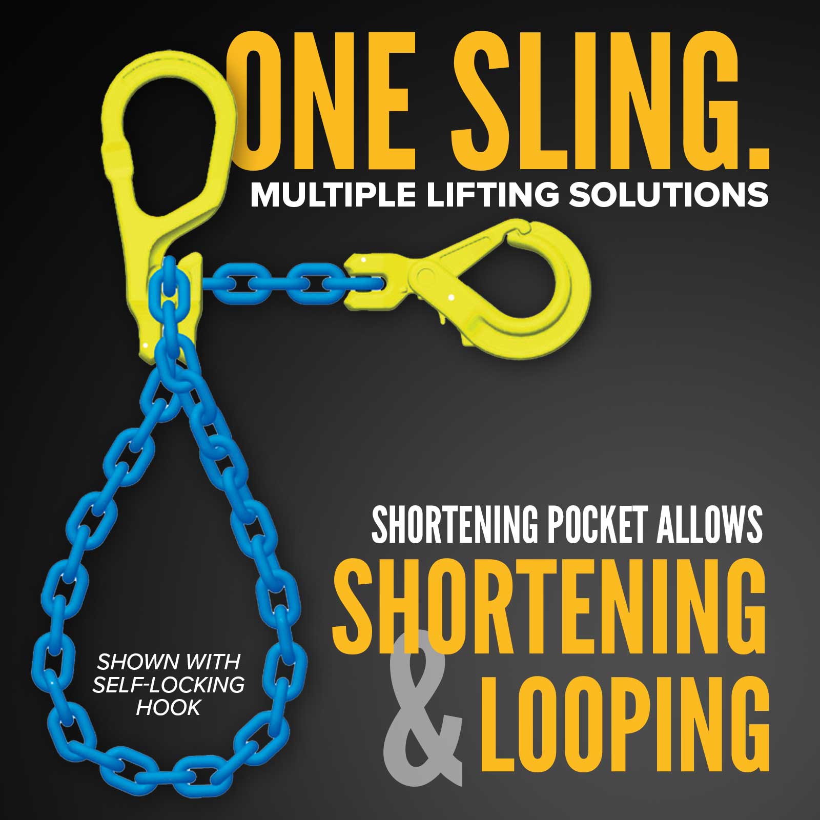 5/16" x 5' Adjustable Single Leg | Self-Locking Hook