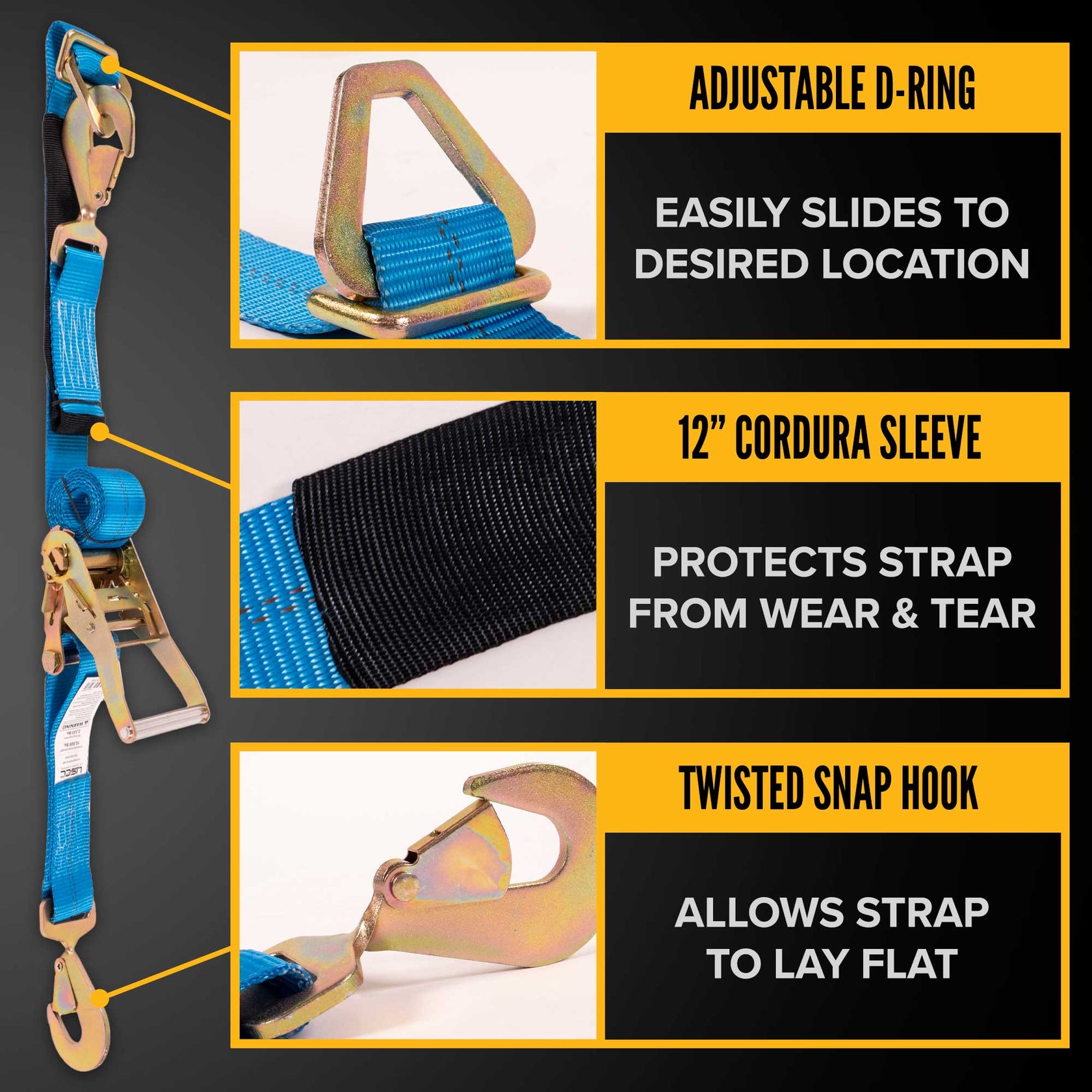 Axle Straps - Set of 4 Axle Straps (2" x 8')