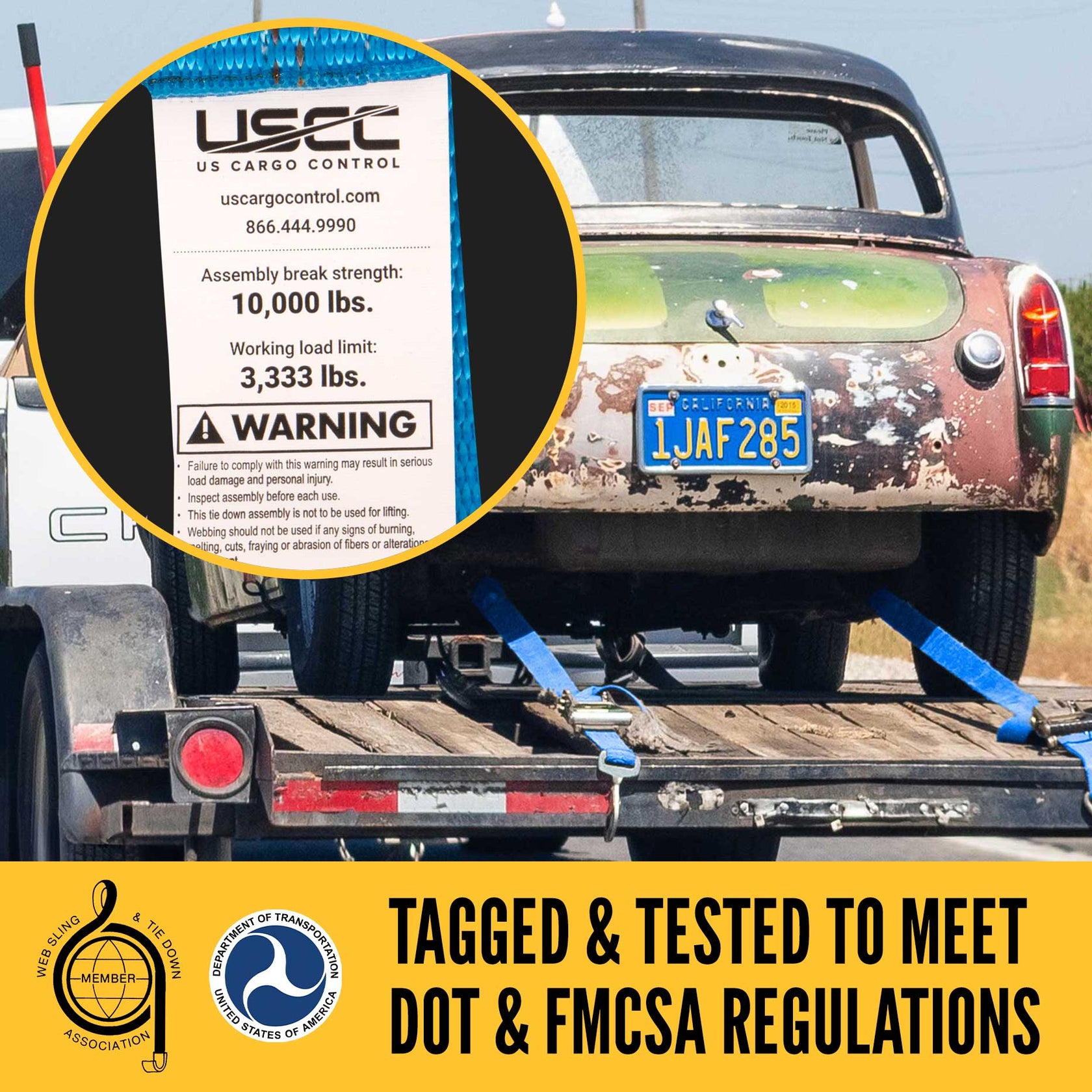 Axle Straps - Set of 4 Axle Straps (2" x 8')