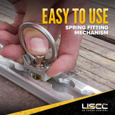 Single Stud L-Track Fitting with Stainless Steel Round Ring | 4,000 lbs. BS