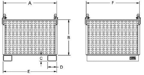M&W 48" Material Basket - 2,500 lb.